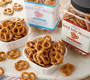 EVERTON TOFFEE 15 Oz. Jars Butter Toffee Pretzels - One-color