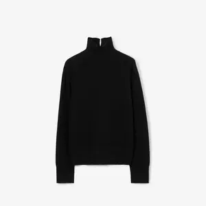 Burberry Wool Cashmere Rib-knit Sweater - Black