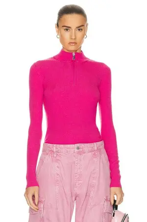 Moncler Zip Up Turtleneck Top
