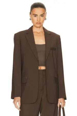 Matteau Relaxed Tailored Blazer - Coffee