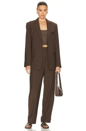 Matteau Relaxed Tailored Blazer - Coffee