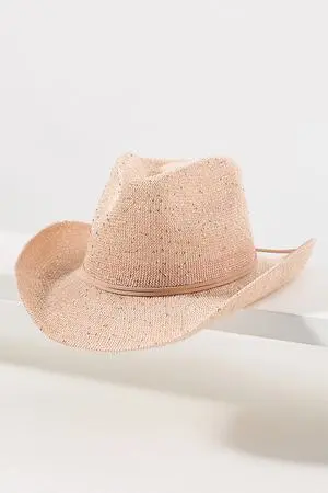 Anthropologie By Anthropologie Sparkle Cowboy Hat Blush