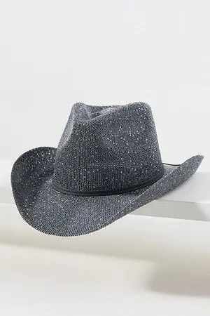 Anthropologie By Anthropologie Sparkle Cowboy Hat Grey