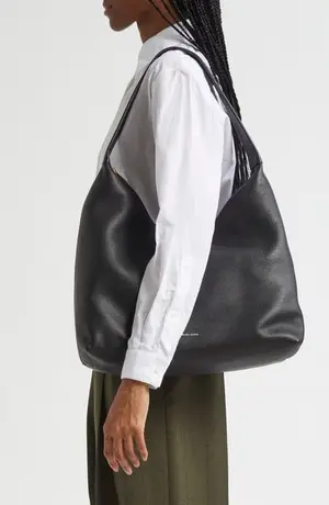 MANSUR GAVRIEL Maxi Candy Leather Hobo Bag - Black