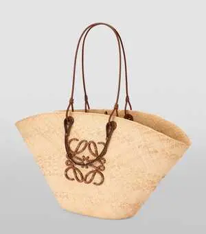 Loewe X Paula’s Ibiza Woven Anagram Basket Bag - Beige
