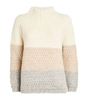 Eleventy Alpaca-wool Striped Sweater