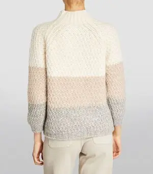 Eleventy Alpaca-wool Striped Sweater