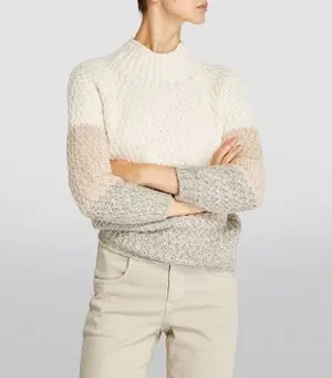 Eleventy Alpaca-wool Striped Sweater