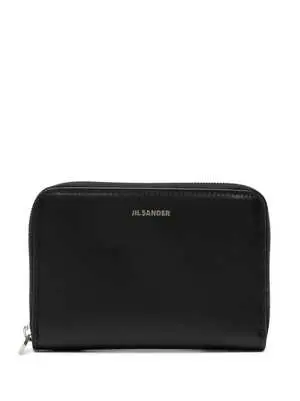 JIL SANDER Logo-debossed Leather Wallet - Black