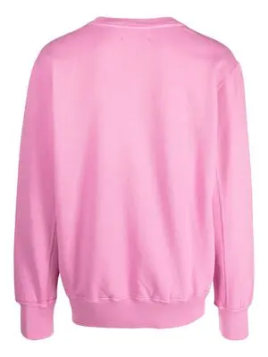 AUTRY Logo-print Cotton Sweatshirt - Pink