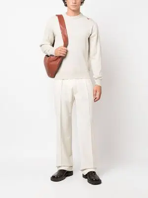 JIL SANDER Cut-out Wool Jumper - Neutrals