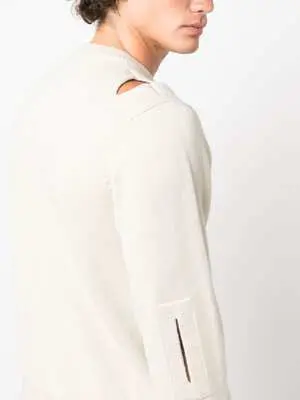 JIL SANDER Cut-out Wool Jumper - Neutrals