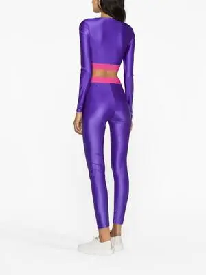 Versace Logo-underband Crop Top - Purple