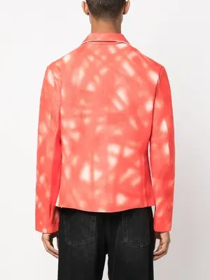 ERL Tie-dye Print Leather Jacket