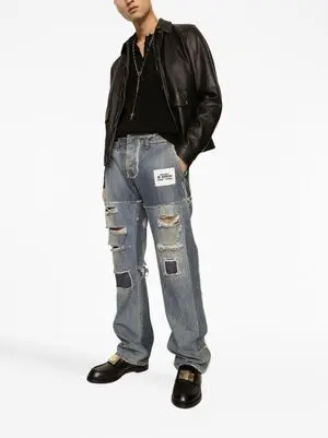 Dolce & Gabbana Collared Leather Coat