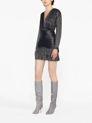 Maje Draped Lurex Dress