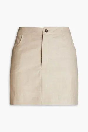 LOULOU STUDIO Hornby Woolblend Twill Mini Skirt