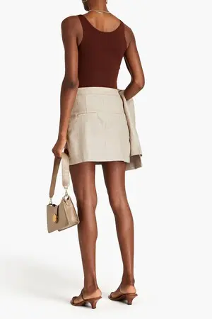 LOULOU STUDIO Hornby Woolblend Twill Mini Skirt