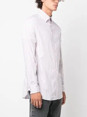 Etro Logo-embroidered Striped Shirt - Neutrals