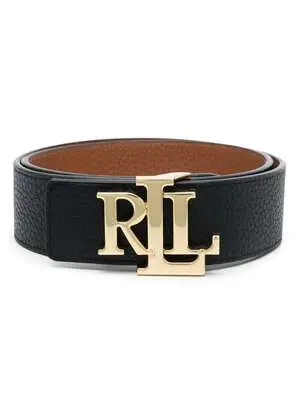 Ralph Lauren Logo-buckle Reversible Leather Belt - Black