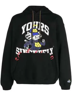 MSGM Graphic-print Cotton Hoodie