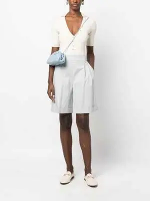 Eleventy Cotton-blend Tailored Shorts - Blue