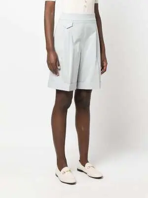 Eleventy Cotton-blend Tailored Shorts - Blue
