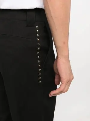 Valentino Garavani Rockstud-embellished Tailored Trousers - Black