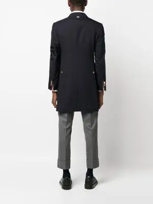 Thom Browne Stripe-detail Single-breasted Coat