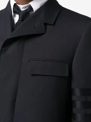 Thom Browne Stripe-detail Single-breasted Coat
