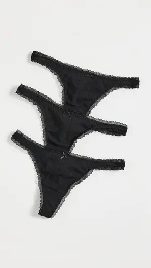 COUCOU The Thong 3 Pack - Black
