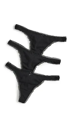 COUCOU The Thong 3 Pack - Black