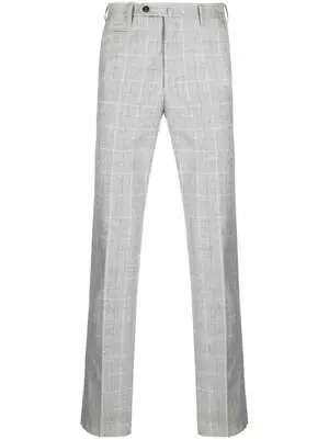 Corneliani Grid-pattern Straight-leg Trousers
