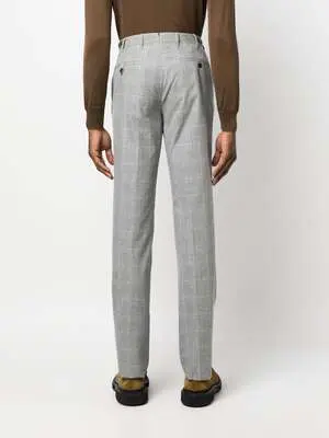 Corneliani Grid-pattern Straight-leg Trousers