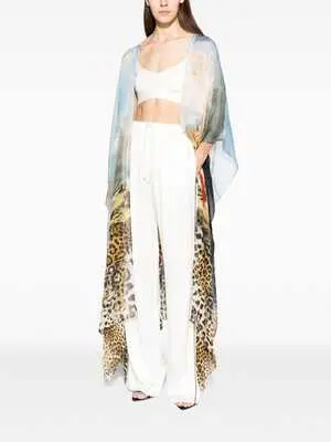 Roberto Cavalli Graphic-print Silk Kaftan