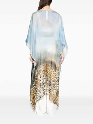 Roberto Cavalli Graphic-print Silk Kaftan