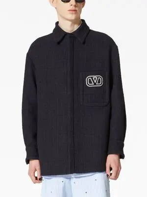 Valentino Garavani Vlogo Signature Tweed Shirt Jacket