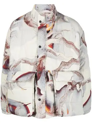 Henrik Vibskov Tabasco Graphic-print Jacket - Neutrals