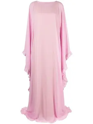 RAYANE BACHA Tula Semi-sheer Draped Dress