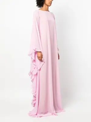 RAYANE BACHA Tula Semi-sheer Draped Dress