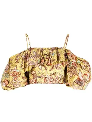 Ulla Johnson Carla Calla Lily-print Top