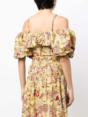 Ulla Johnson Carla Calla Lily-print Top