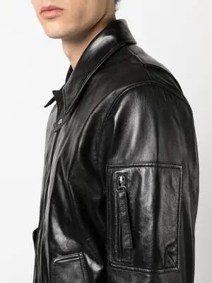 Helmut Lang Zip-up Leather Jacket