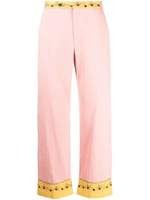 BODE Crystal-embellished Cropped Trousers