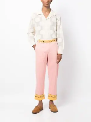 BODE Crystal-embellished Cropped Trousers