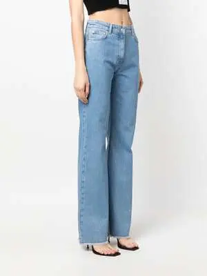 Moschino Raw-cut Mid-rise Flared Jeans