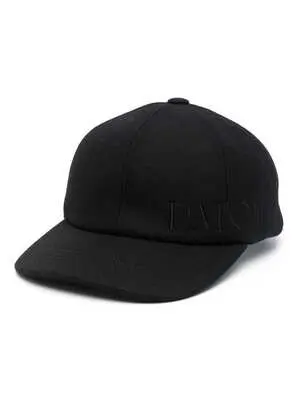 Patou Embroidered Logo Felt Cap - Black
