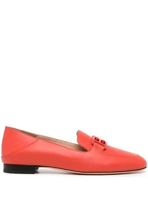 Bally Logo-plaque Leather Loafers - Orange