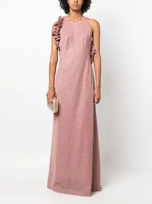 RAYANE BACHA Olivia Metallic Maxi Dress