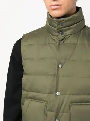 Kiton Mock-neck Padded Gilet